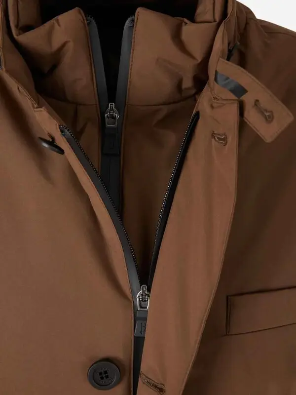 Herno Buttoned High-neck Jacket