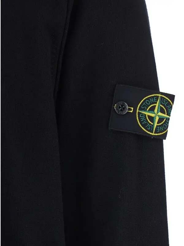 Stone Island Crew Neck Knitted Sweater - Black