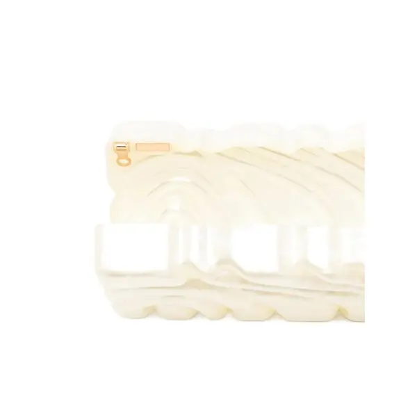 Cult Gaia Aura Logo Lettering Clutch Bag - Ivory