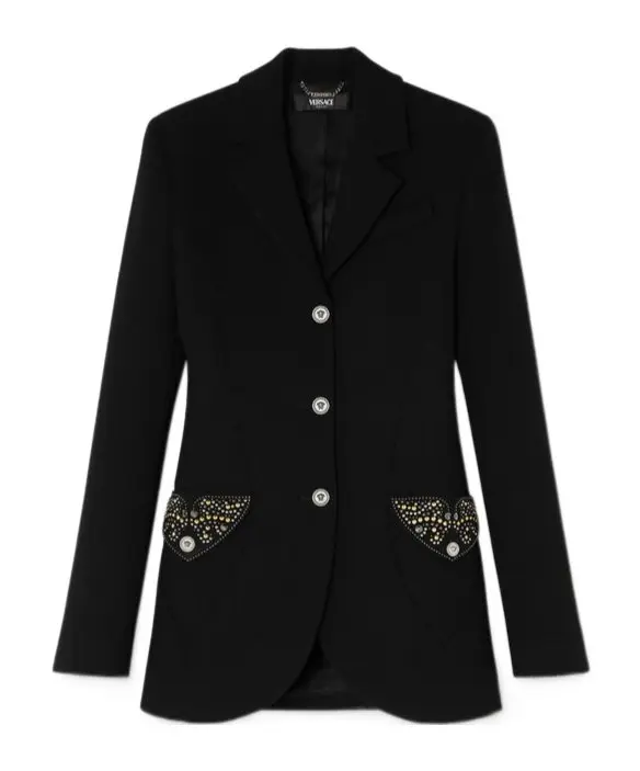 Versace Embellished Single-breasted Blazer