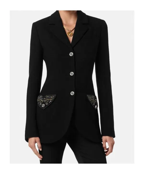 Versace Embellished Single-breasted Blazer