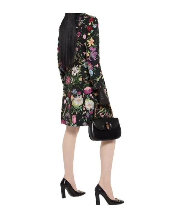 Gucci Floral Print Collared Coat