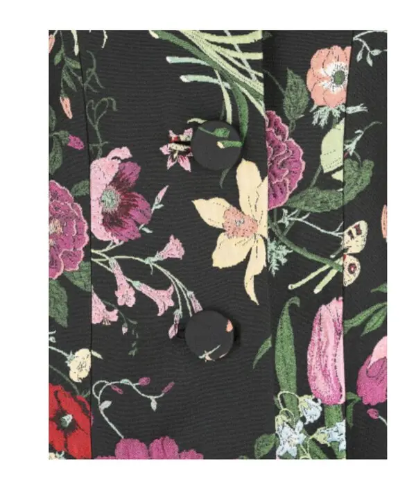 Gucci Floral Print Collared Coat