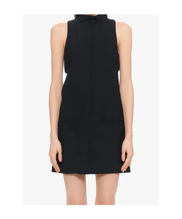 COURREGES Sleeveless Pocket Dress - Black