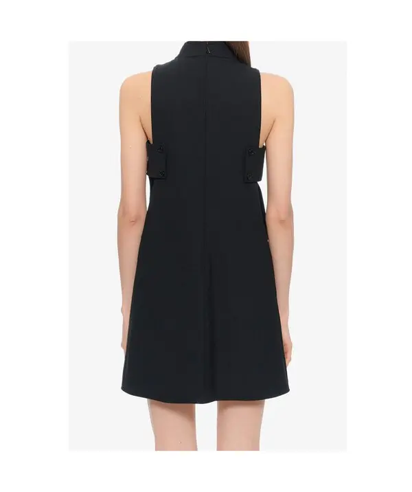 COURREGES Sleeveless Pocket Dress - Black