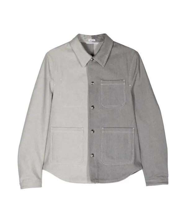 Thom Browne Utility Denim Jacket With Curved Hem