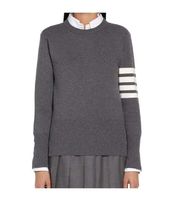 Thom Browne 4-bar Crewneck Knit Jumper