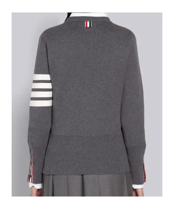 Thom Browne 4-bar Crewneck Knit Jumper