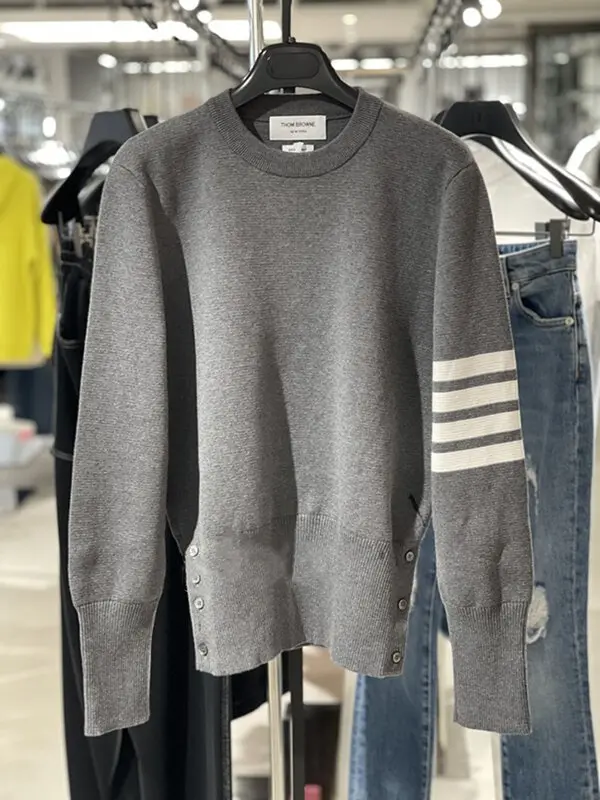 Thom Browne 4-bar Crewneck Knit Jumper