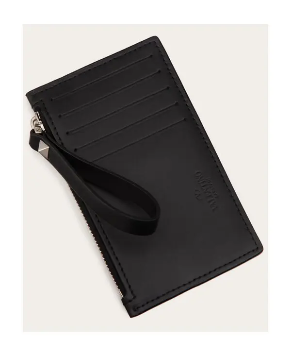 Valentino Garavani Vltn Logo Printed Zipped Cardholder