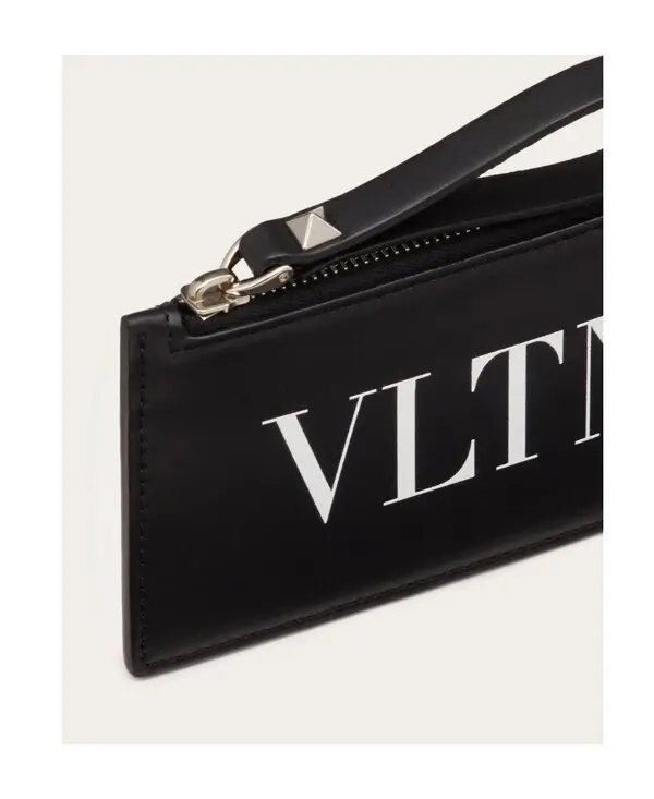 Valentino Garavani Vltn Logo Printed Zipped Cardholder