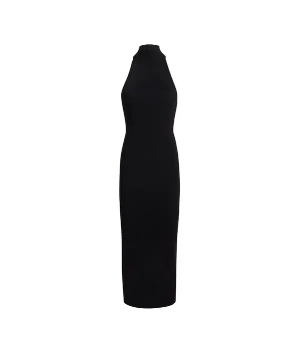 Khaite The Suzanne Ribbed Midi Dress - Black