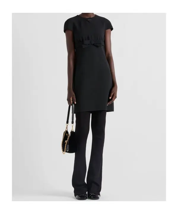 Prada Sablé Compact Short Dress
