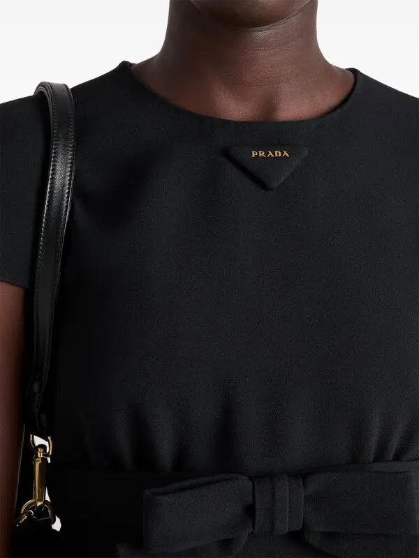 Prada Sablé Compact Short Dress
