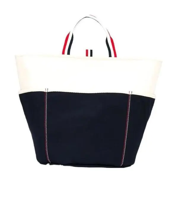 Thom Browne Large Double-face Canvas Tote Bag - Black
