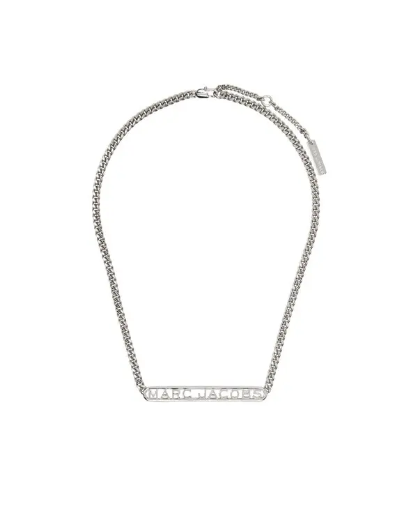 Marc Jacobs Logo Monogram Chain Necklace - Gray