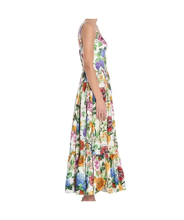 Dolce & Gabbana Floral Sleeveless Midi Dress