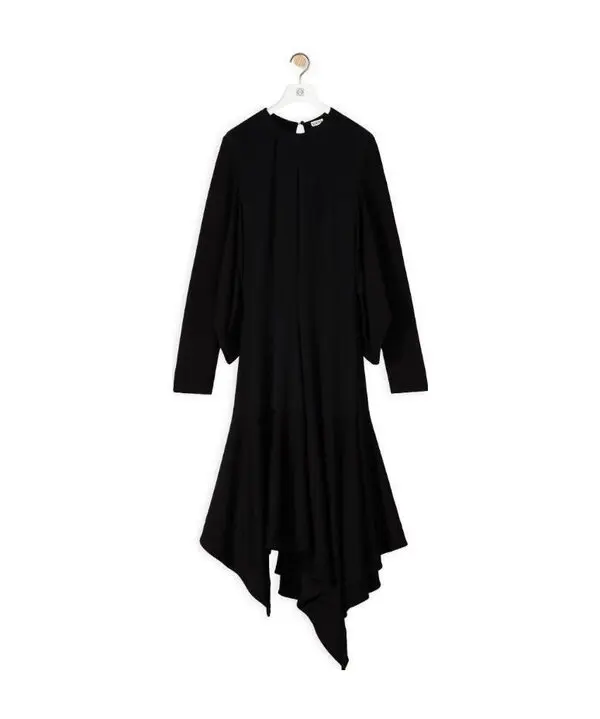 Loewe Long-sleeve Handkerchief Hem Dress