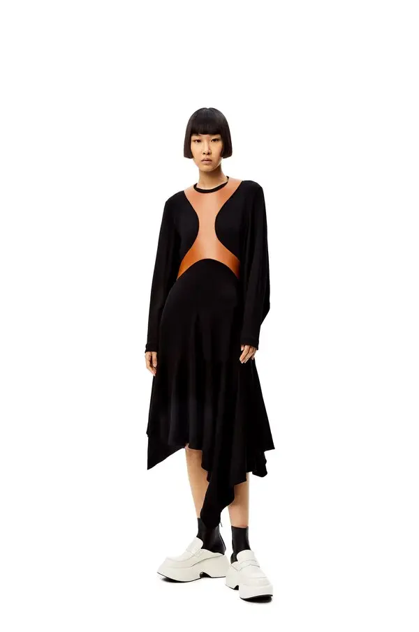 Loewe Long-sleeve Handkerchief Hem Dress