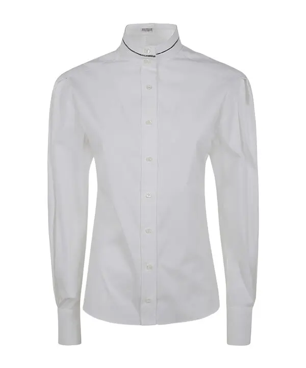 Brunello Cucinelli Monili Detail Poplin Shirt