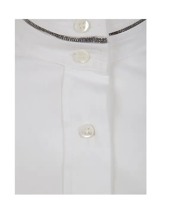 Brunello Cucinelli Monili Detail Poplin Shirt