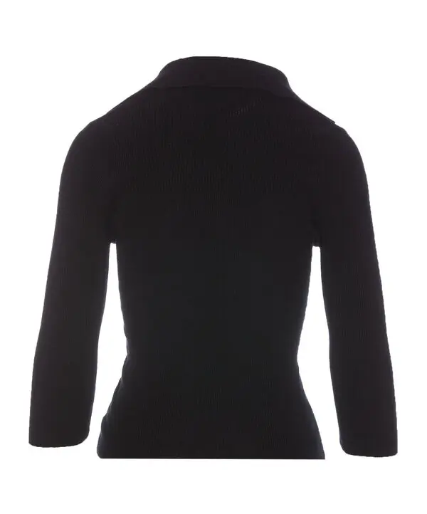 VIVIENNE WESTWOOD Orb Embroidered Knit Polo Top