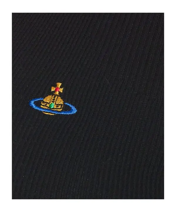 VIVIENNE WESTWOOD Orb Embroidered Knit Polo Top