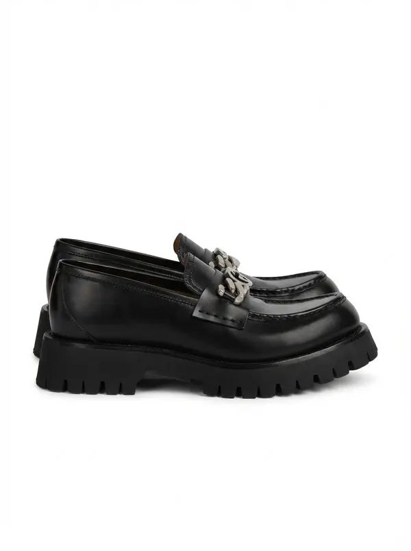 Gucci Gg Chain Embellished Platform Loafers - Black