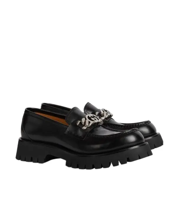 Gucci Gg Chain Embellished Platform Loafers