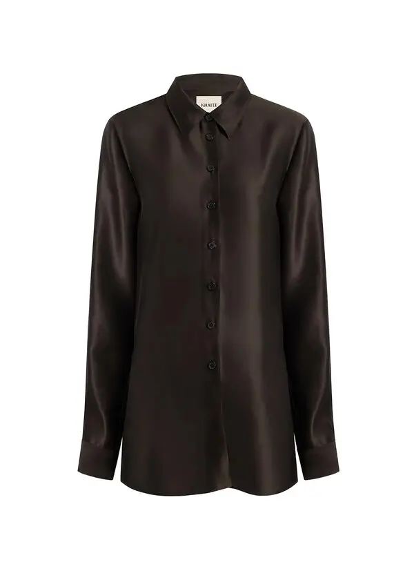 Khaite Auryn Long-sleeved Shirt - Bark
