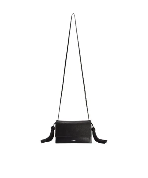 JIL SANDER Tassel Crossbody Bag - Black