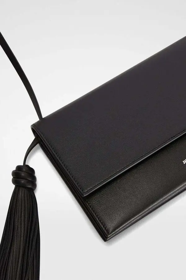 JIL SANDER Tassel Crossbody Bag - Black