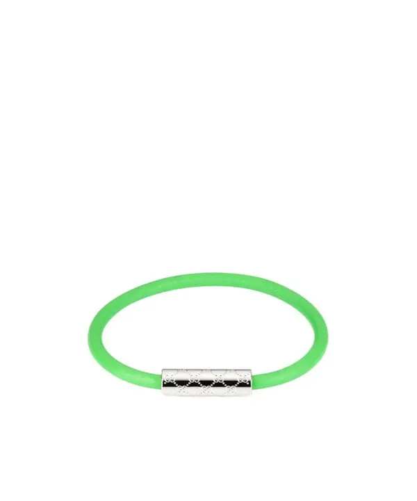 Gucci Bracelet With Gg Detail - Bright Green