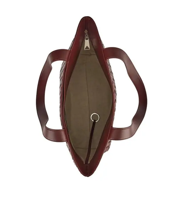 Bottega Veneta Intrecciato Shoulder Bag - Wine Red