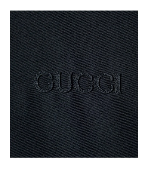 Gucci Embroidered Twill Zip-up Jacket - Dark Blue