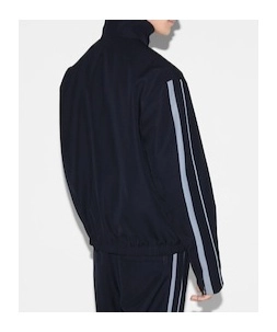 Gucci Embroidered Twill Zip-up Jacket - Dark Blue