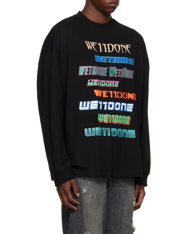 We11Done Logo Print Cotton Sweatshirt
