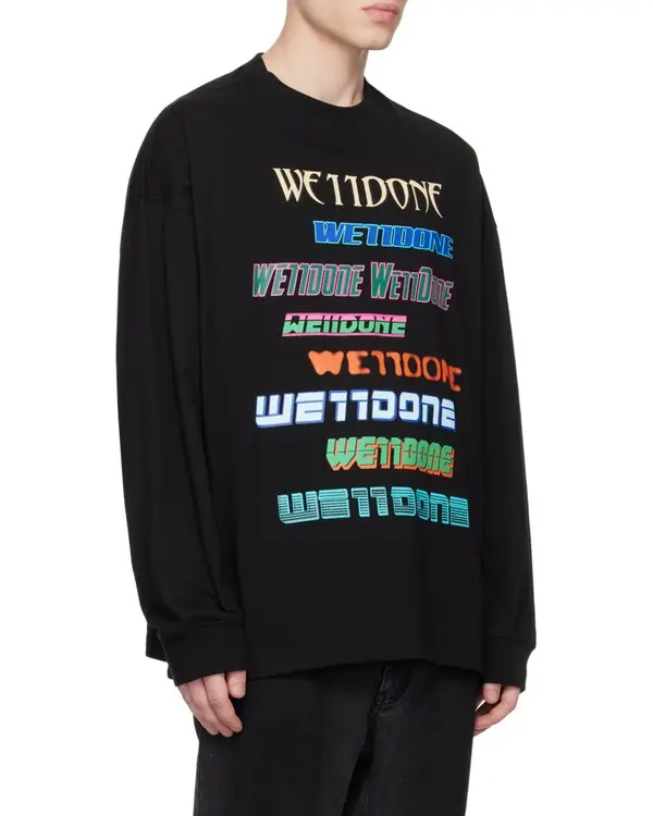 We11Done Logo Print Cotton Sweatshirt
