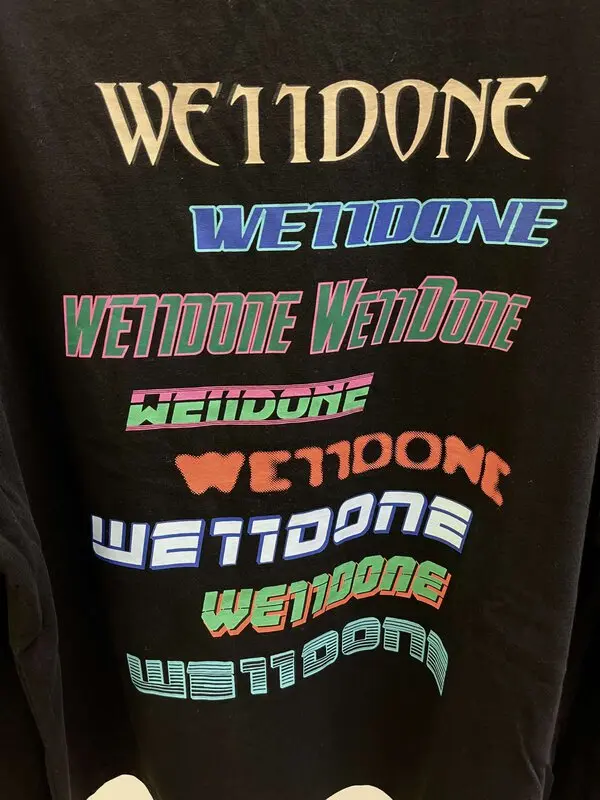 We11Done Logo Print Cotton Sweatshirt