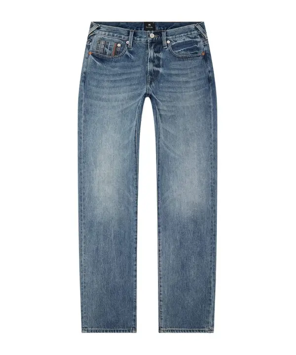Paul Smith Relaxed Tapered-fit Vintage-wash Jeans - Blue