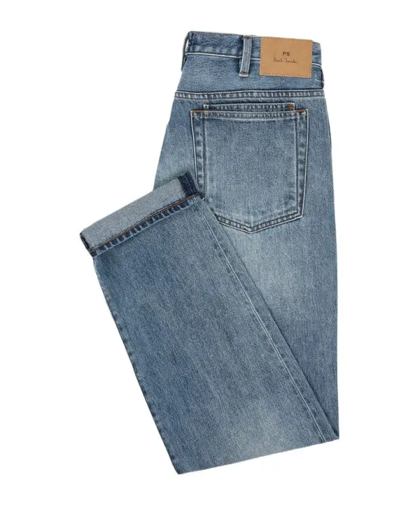 Paul Smith Relaxed Tapered-fit Vintage-wash Jeans - Blue