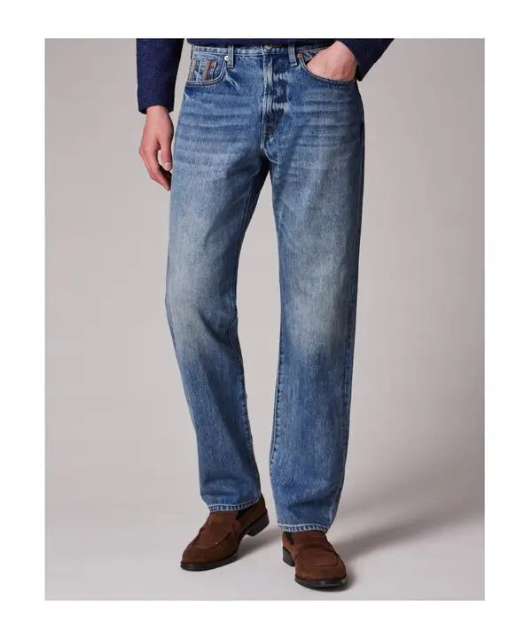 Paul Smith Relaxed Tapered-fit Vintage-wash Jeans - Blue