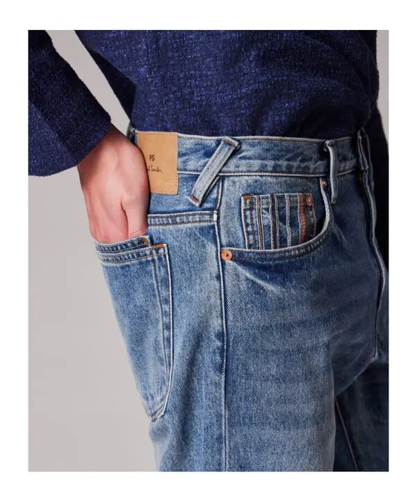 Paul Smith Relaxed Tapered-fit Vintage-wash Jeans - Blue