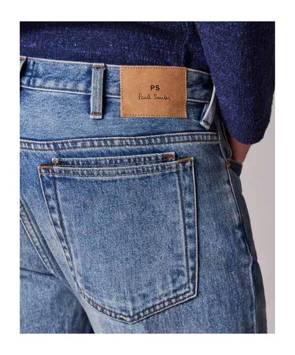 Paul Smith Relaxed Tapered-fit Vintage-wash Jeans - Blue