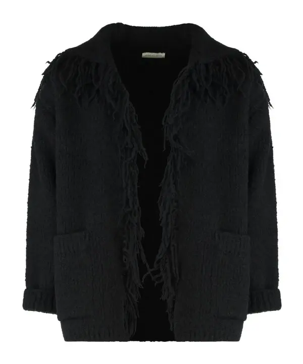 Dries Van Noten Fringed-detail Knitted Cardigan