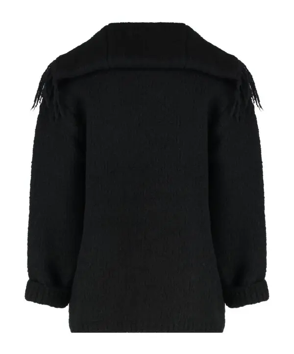 Dries Van Noten Fringed-detail Knitted Cardigan