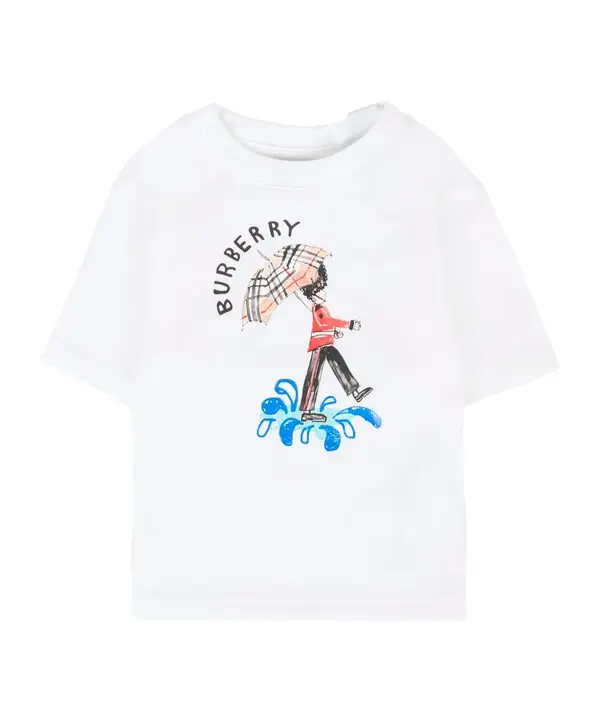 Burberry Graphic-print Cotton T-shirt - White