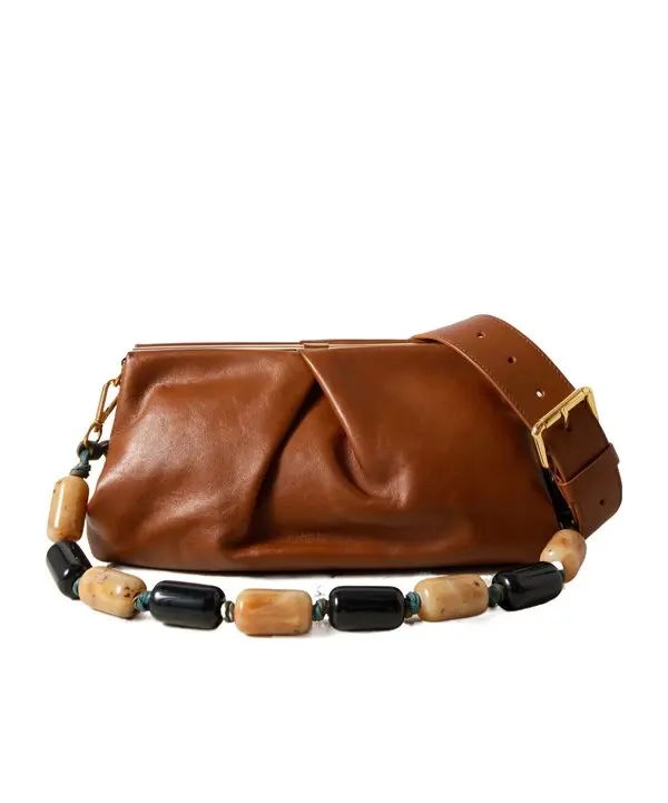 Dries Van Noten Beaded Leather Clutch Bag