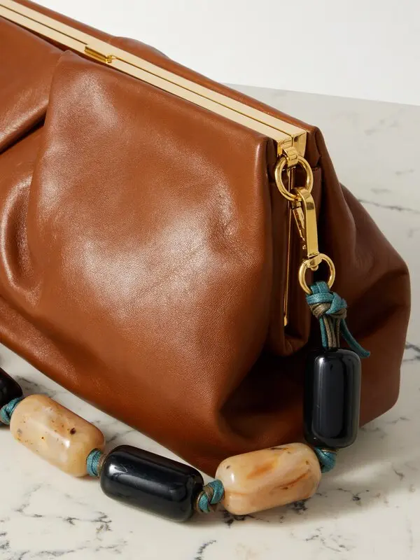 Dries Van Noten Beaded Leather Clutch Bag