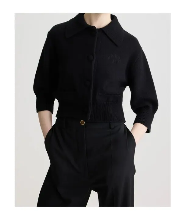 PATOU Buttoned-up Wool Cardigan